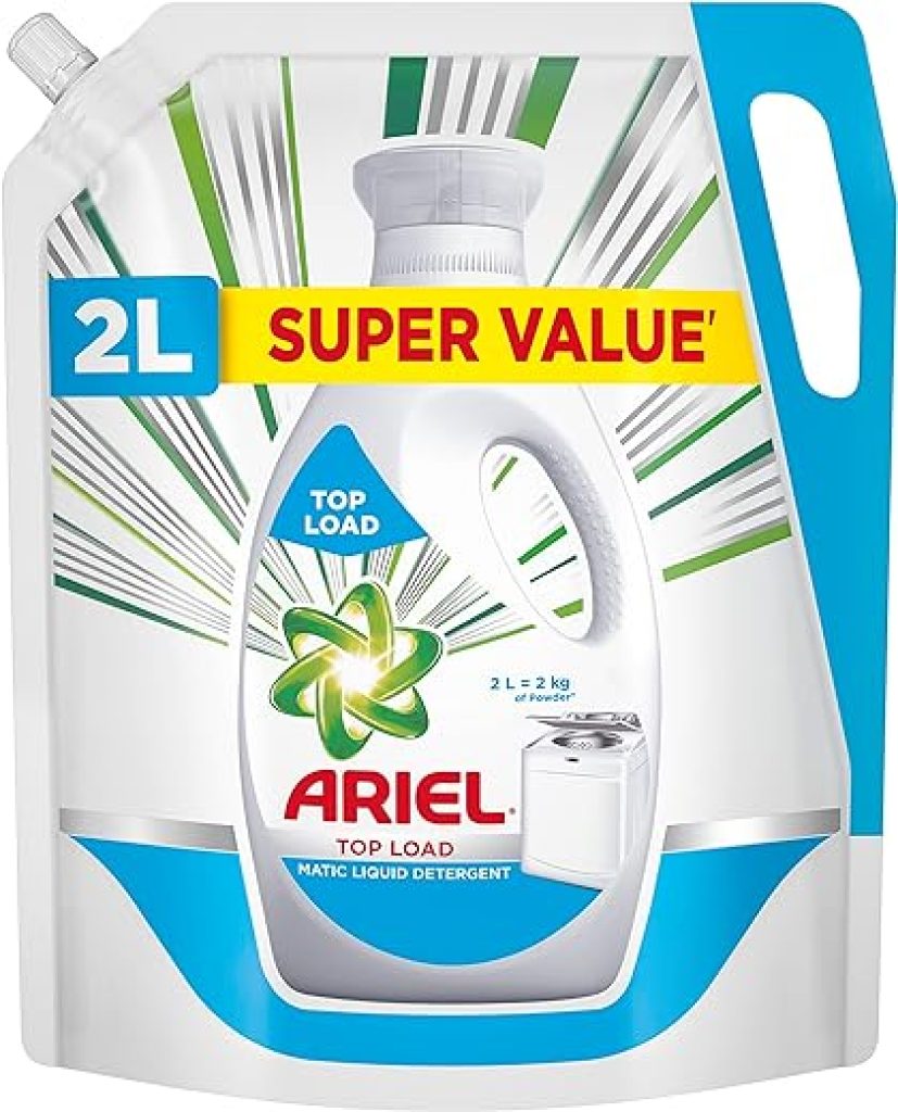 Ariel Matic Liquid Detergent Top Load Refill Pouch, 2 Litre ...
