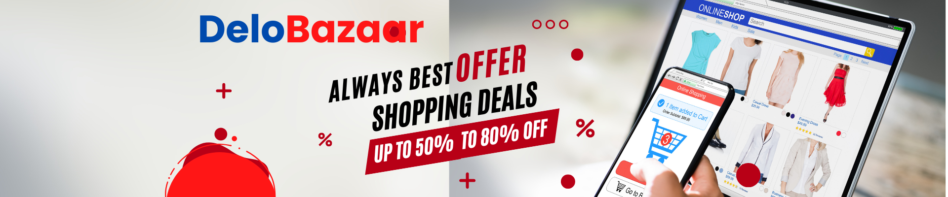 DeloBazaar, Today's Deal, Online Shopping Discount Offer, Coupon, Recharge